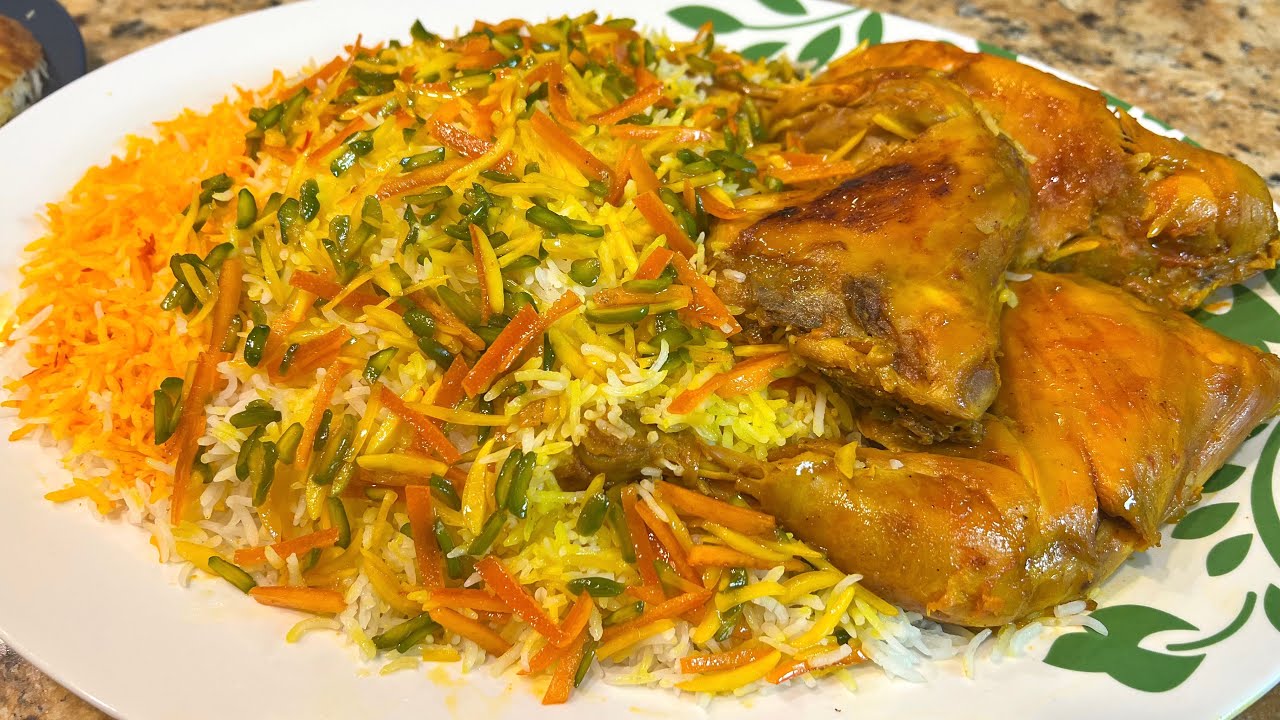 Shirin Polo (Sweet Rice with Chicken) - Cooking with Yousef - YouTube