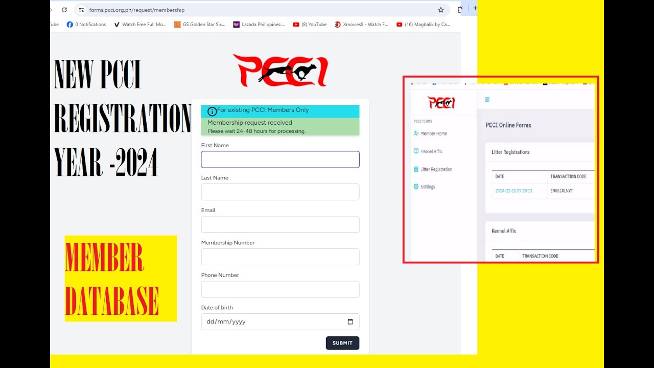 LITTER REGISTRATION :PCCI NEW ONLINE REGISTRATION 2024 - YouTube