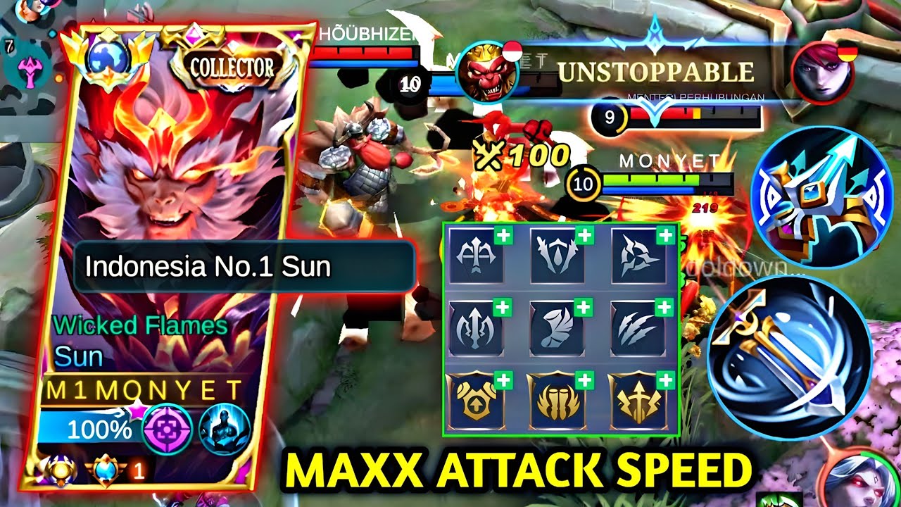 Pakai Set Emblem & Build MARKSMAN Jadi Full Attack Speed | MOBILE ...