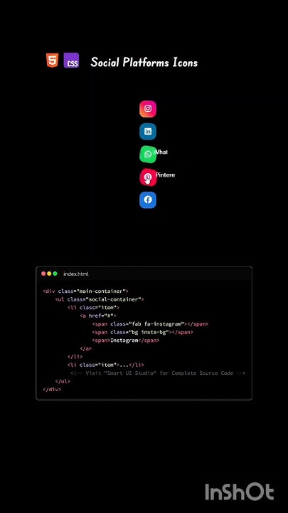 Social platform Icons.#coding #python #frontendcourse #htmlcss - YouTube