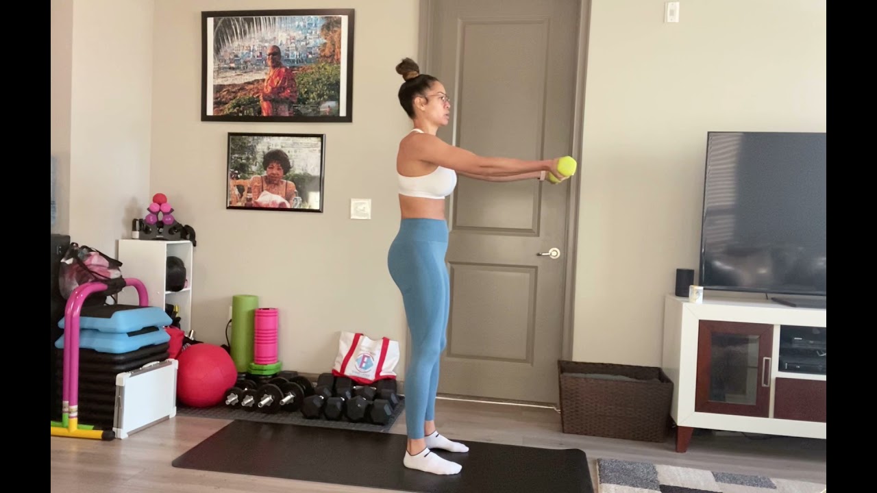 Underhand Front Raise Pulses with Dumbbell - YouTube