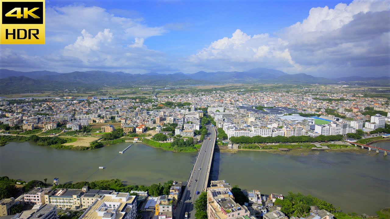 [4K HDR] Aerial photography of Yazhou District, Sanya, Hainan, China ...