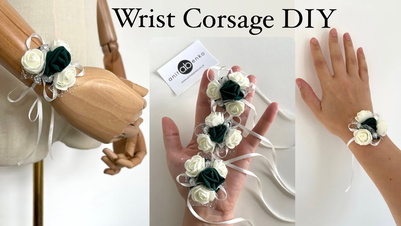 How to make a wrist corsage, Bridesmaids wrist corsage tutorial ...