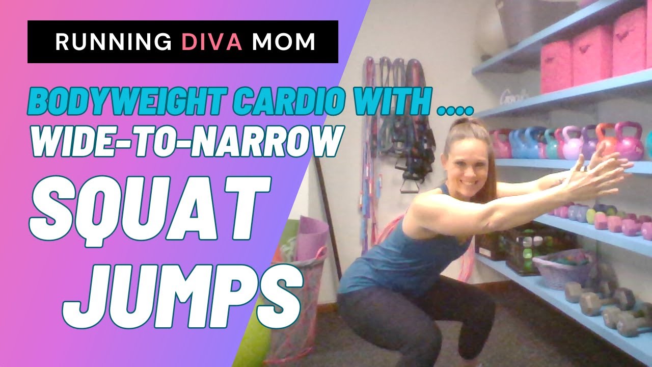 Wide to Narrow Squat Jump | Bodyweight Cardio Exercise - YouTube