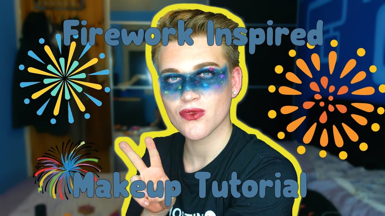 Firework Inspired Makeup Tutorial! | Face Mask Fridays! | RandomJosh ...