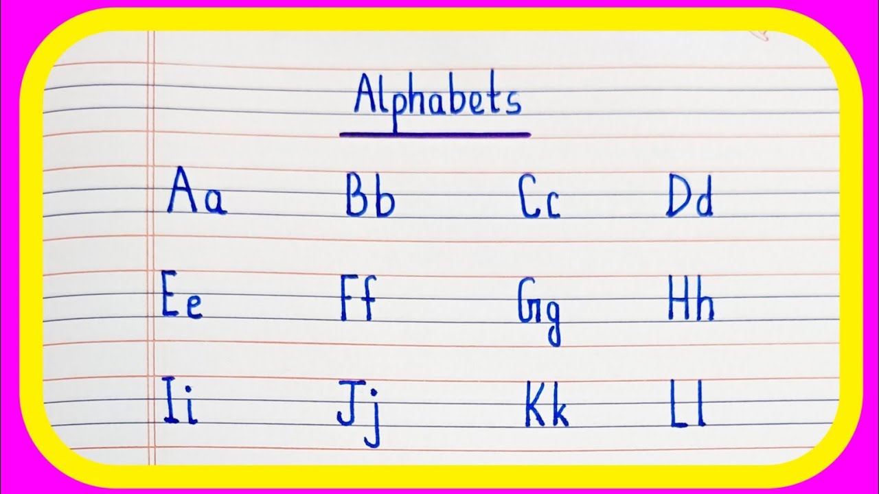 How to write capital letter and small || Alphabets writing A to Z ...