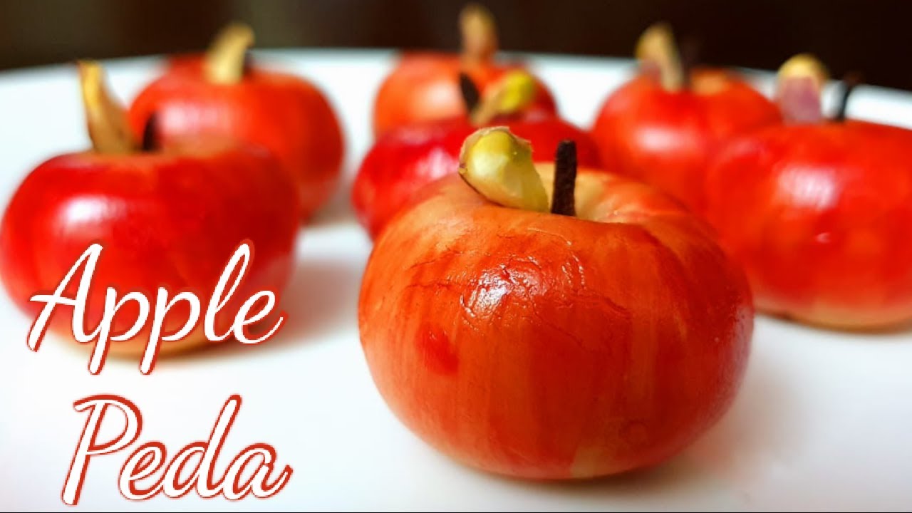 Apple Peda Sweet Recipe|Instant Milk Peda|home made apple peda|Diwali ...