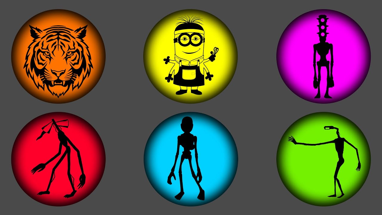 Siren Head and Skibidi Toilet : Traffict Light Head, Tiger, Minion ...