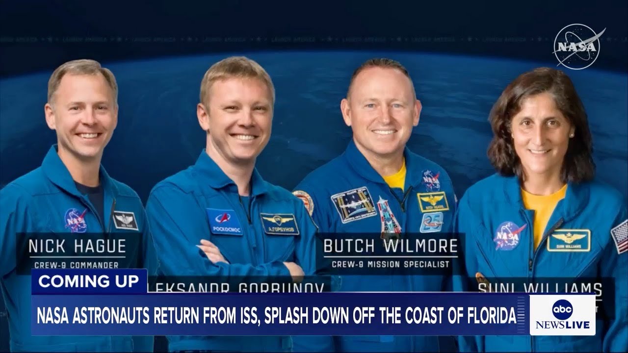 NASA astronauts return from space after months-long delay - YouTube