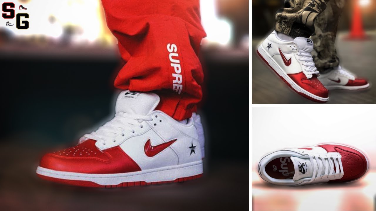 SNEAKER OF THE DAY | Supreme x Nike SB Dunk Low “Varsity Red REVIEW ...