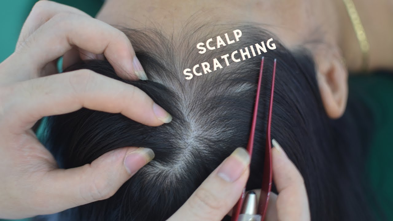 ASMR Aggressive Scalp Scratching, Real Person Hair Parting, Hair Play ...