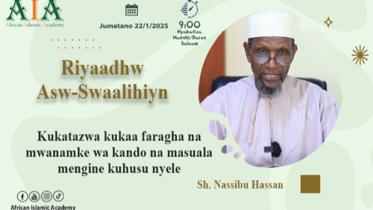 Kukatazwa kukaa faragha na mwanamke wa kando na masuala mengine kuhusu ...