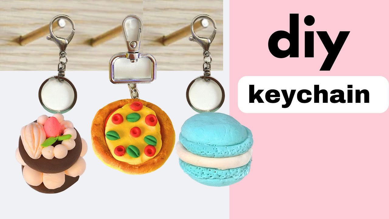 DIY Keychain with Soft Air Dry Clay | Easy & Cute Tutorial - YouTube