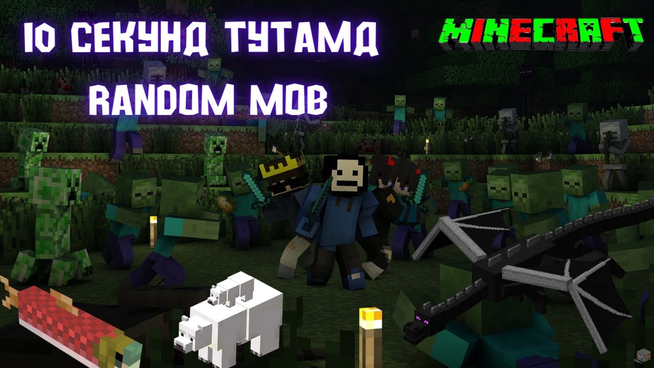 10 секунд тутамд Random Mob төрнө😱 (MINECRAFT) - YouTube