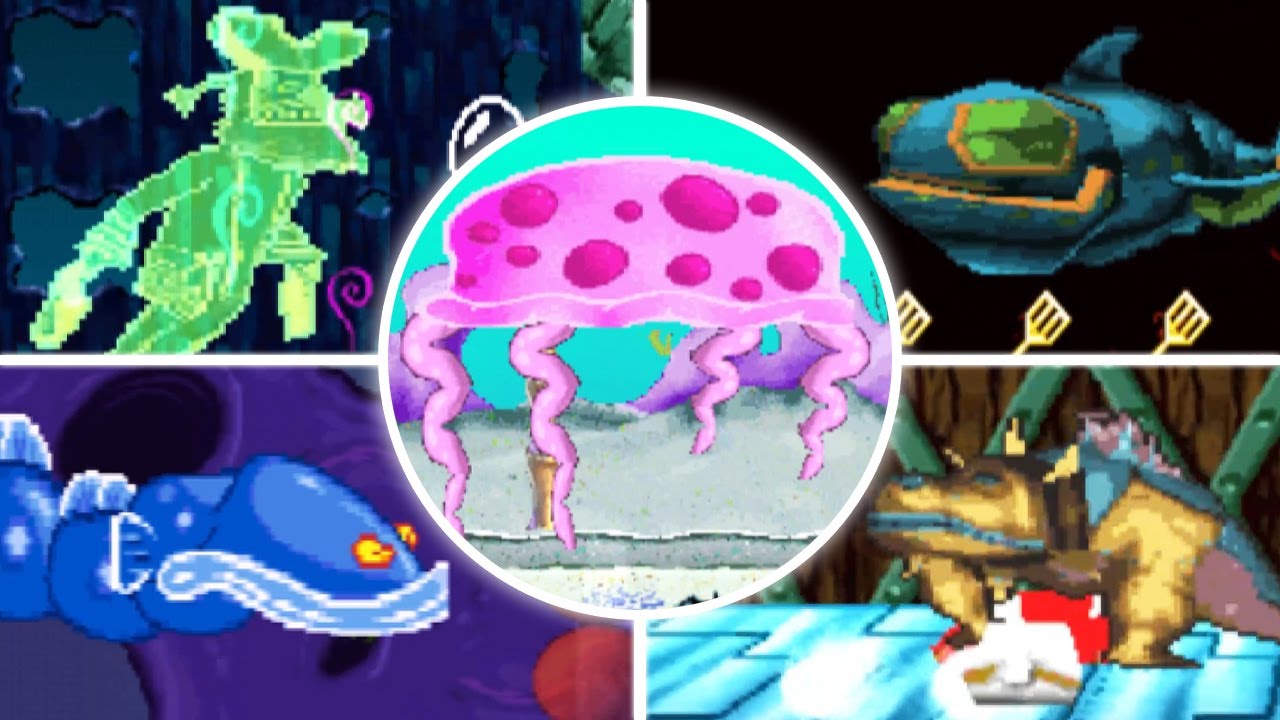 SpongeBob SquarePants: SuperSponge - All Bosses - YouTube