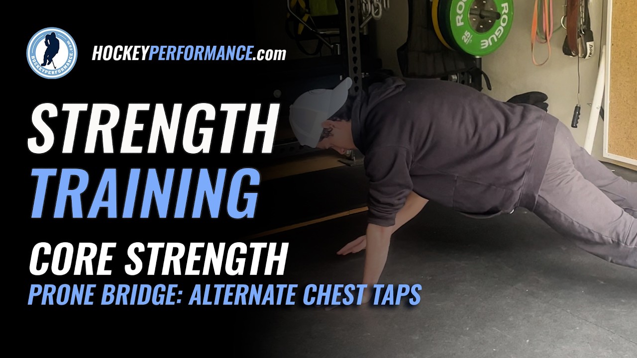 STRENGTH TRAINING (CORE EXERCISES) PRONE BRIDGE: ALT CHEST TAPS - YouTube