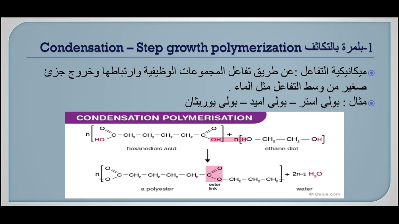 تفاعل البلمرة Polymerization - YouTube