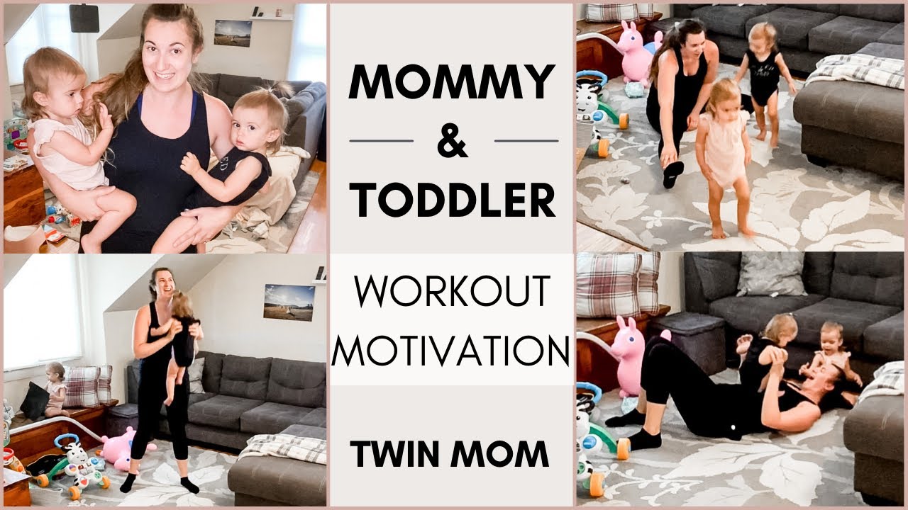 WORKOUT WITH ME & MY TWIN TODDLERS | BABY & ME WORKOUT | TWIN MOM ...