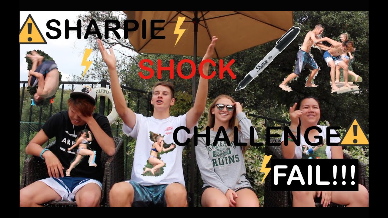 SHARPIE SHOCK CHALLENGE (FAIL!) - YouTube