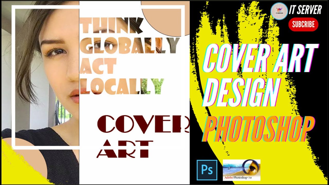 How to make Simple cover art in Photoshop | Photoshop design - YouTube