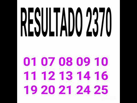 RESULTADO DO CONCURSO 2370