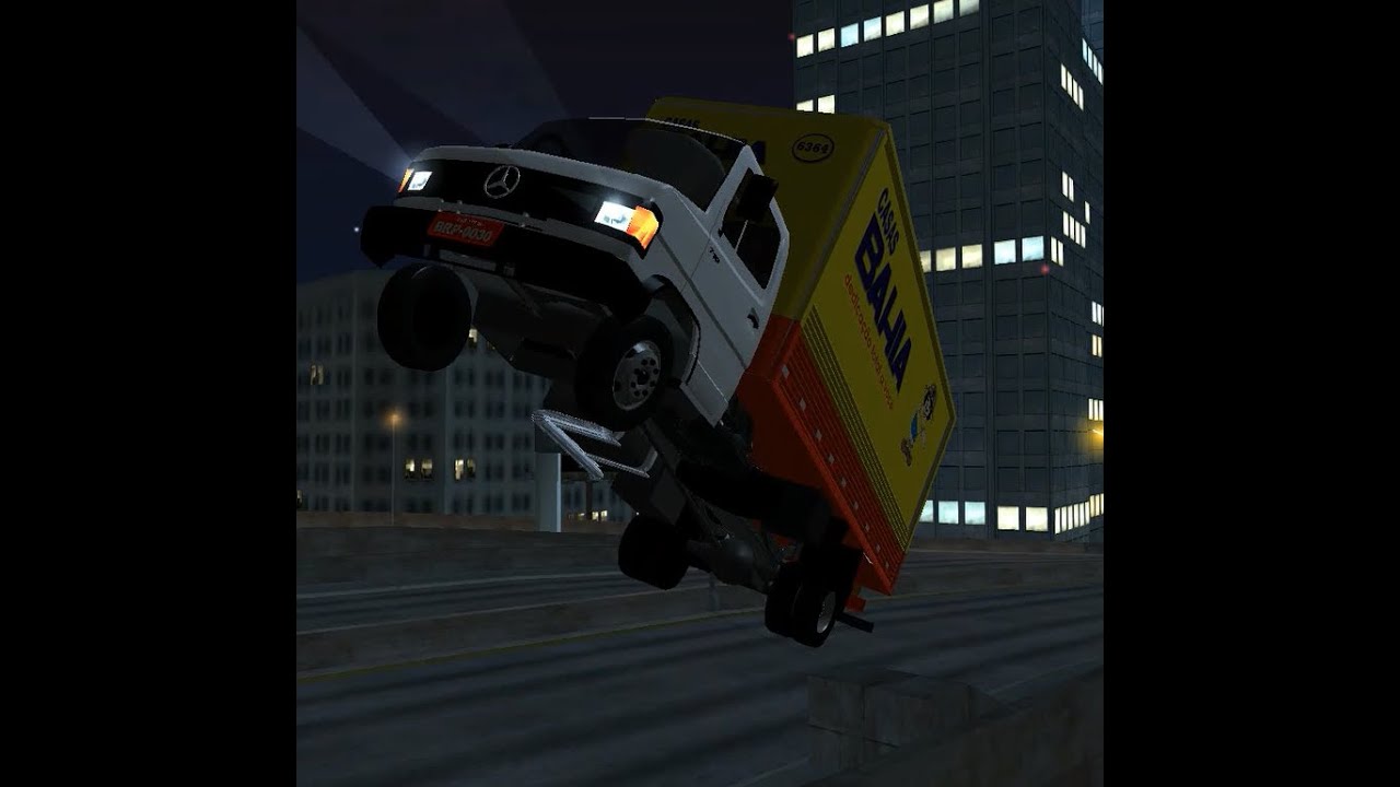 Box truck jumps off a bridge - YouTube