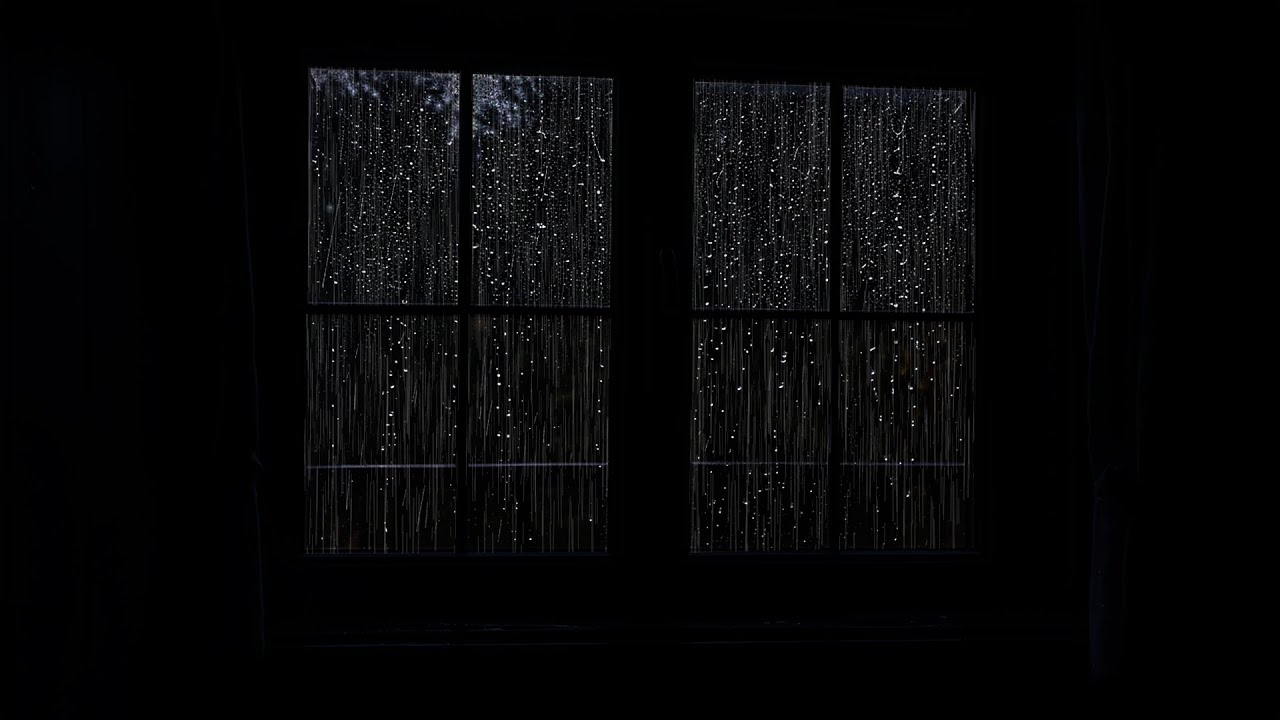 Black Window Screen - Immerse Yourself in The Sound of Nature's Rainㅣ ...