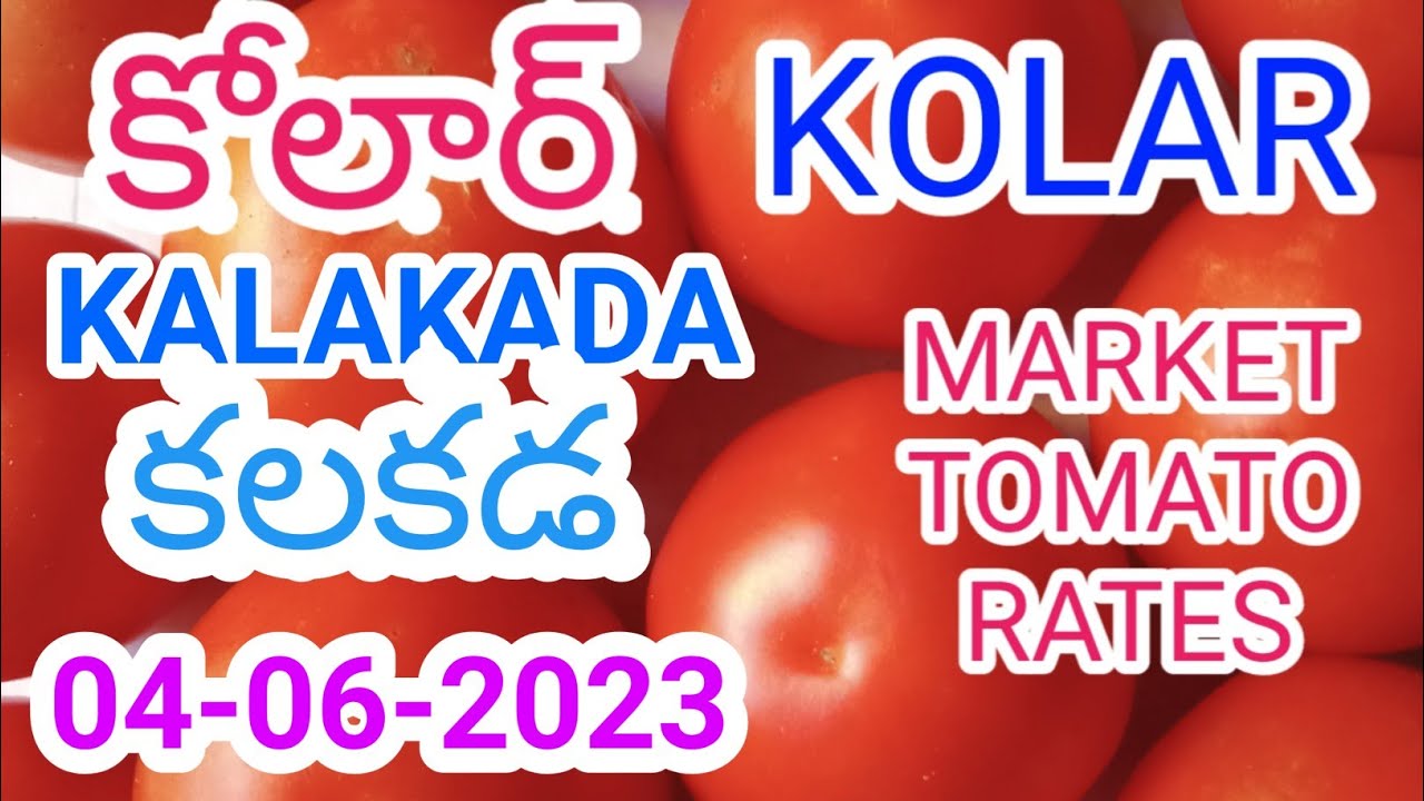 04-06-2023#KOLAR AND KALAKADA MARKET TOMATO RATES - YouTube