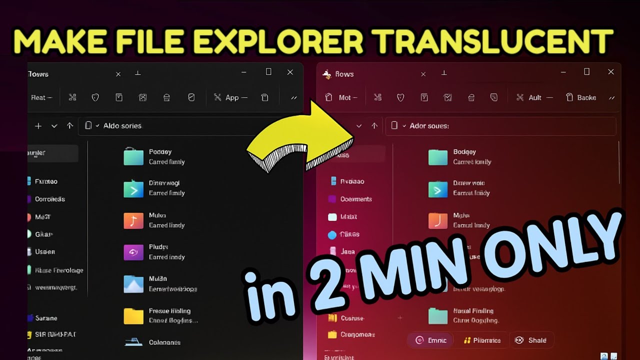 How to Make Windows File Explorer Translucent | Glass Effect Without ...