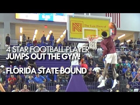 4-STAR FOOTBALL Player JUMPS OUT THE GYM! MALACHI WIDEMAN FSU Bound!