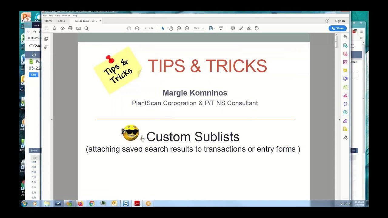 Creating Sublists with Saved Searches in NetSuite | RMNSUG Tips & Tricks 1/20/2021 - YouTube