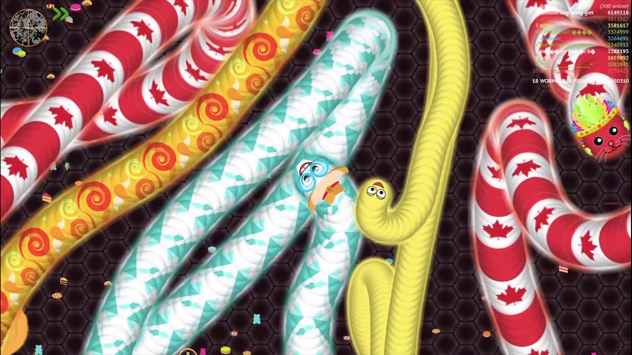 Wormate.io The Best Technique to Kill The Giant Worms - Gameplay ...