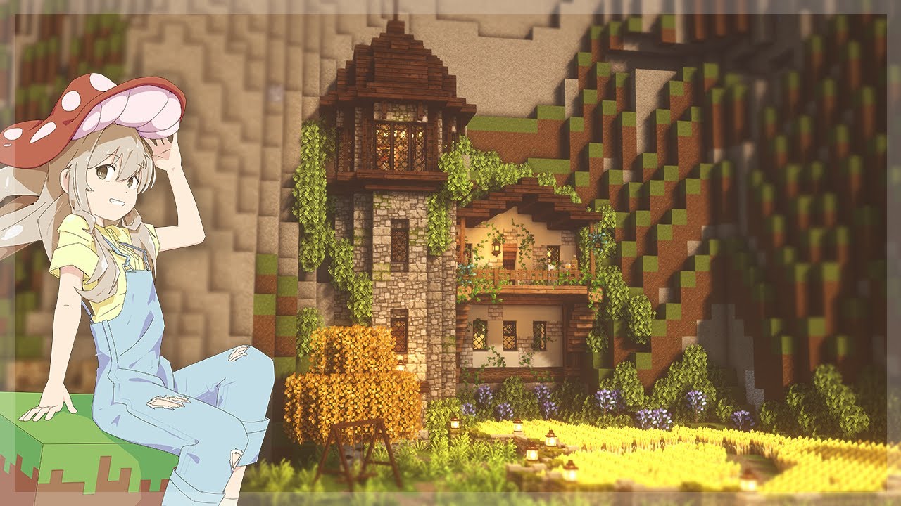 [Minecraft] Cliffside Hobbit Hole 🌙🏔 | CIT Resource Packs - YouTube