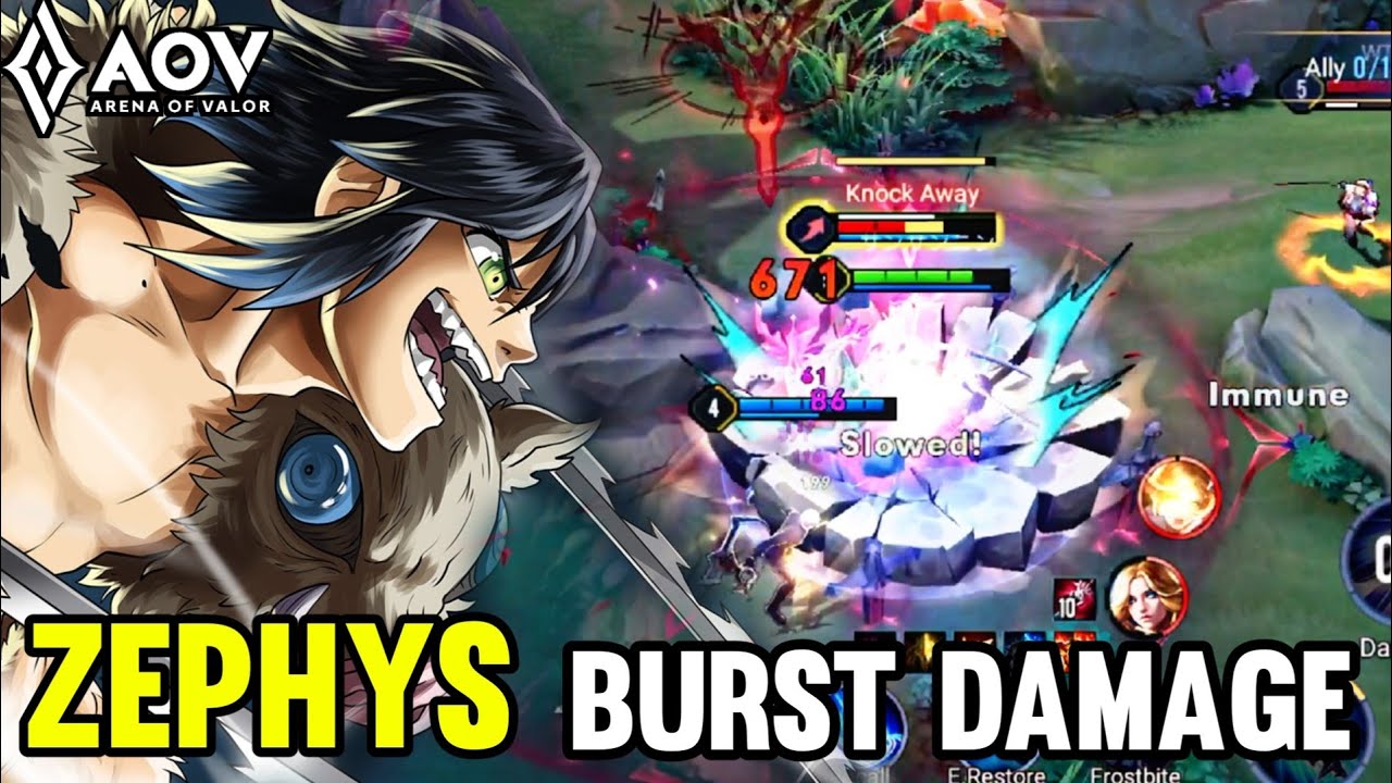 AOV : ZEPHYS/INOSUKE GAMEPLAY | BURST DAMAGE - ARENA OF VALOR ...