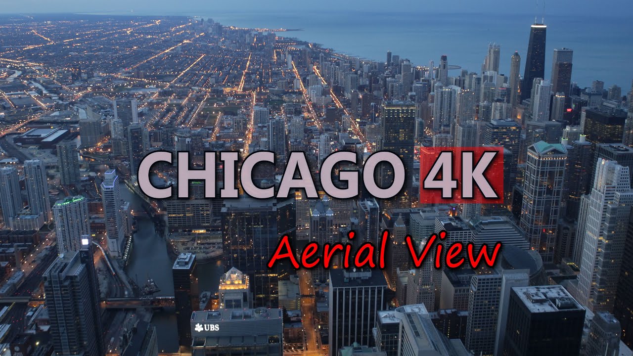 Ultra HD 4K Chicago City USA Aerial View Travel Skyline Towers Day ...