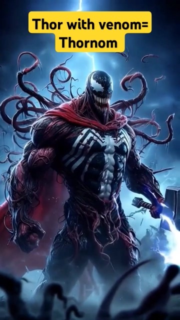Thor with venom= Thornom #thor #Marvel #CaptainAmerica #shorts # ...