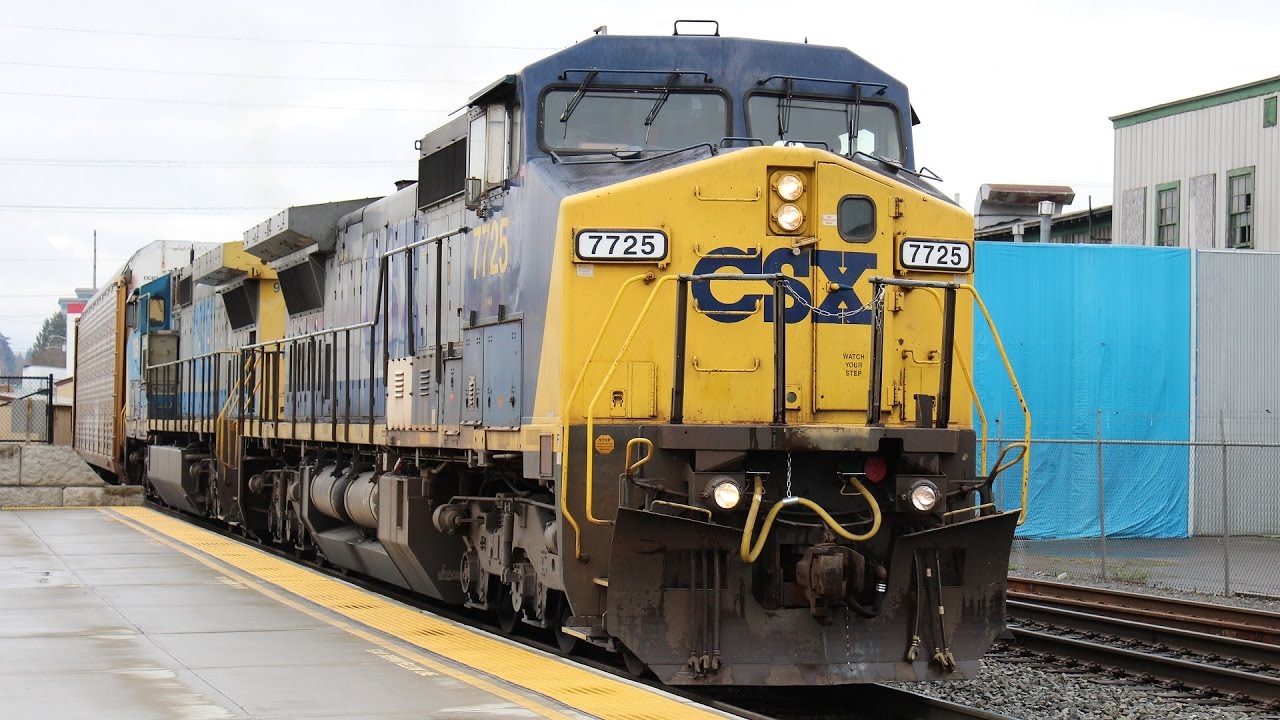 CSX In Washington State - All YN2 Power! - YouTube