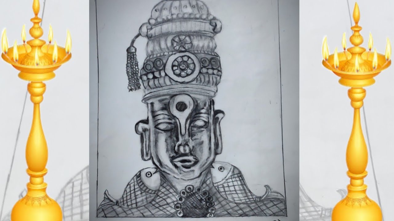 How to draw Lord Vitthal Drawing || Sketch of God vitthal || - YouTube