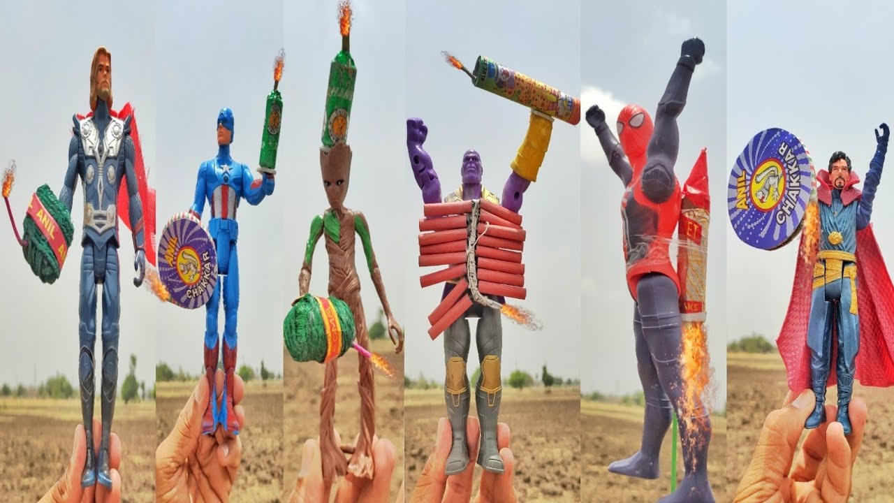 All Crackers on Superheroes । All Crackers Testing । Testing New Types ...