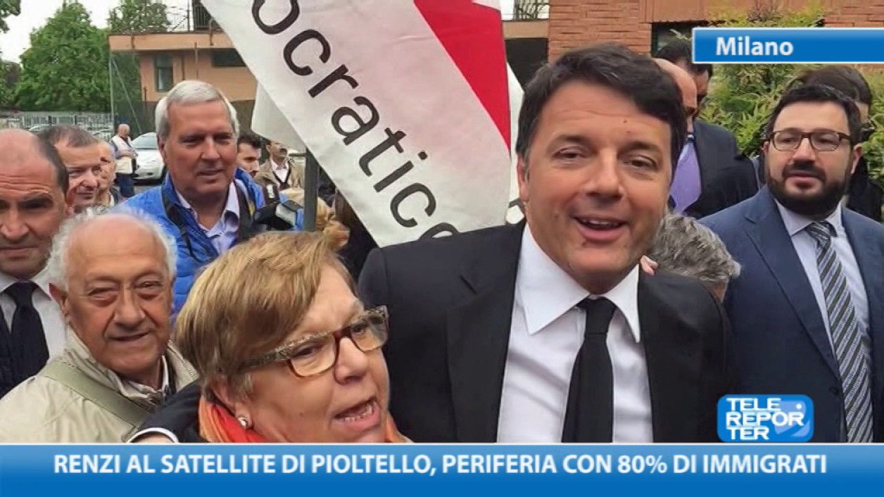 Renzi al Satellite di Pioltello, periferia con 80% di immigrati - YouTube