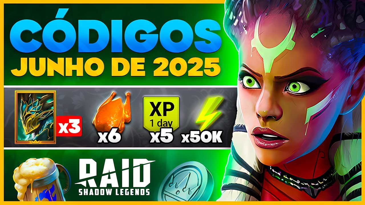 CÓDIGO DE JUNHO para Todos 🌴 Raid Shadow Legends Códigos 🌴 2025 - YouTube