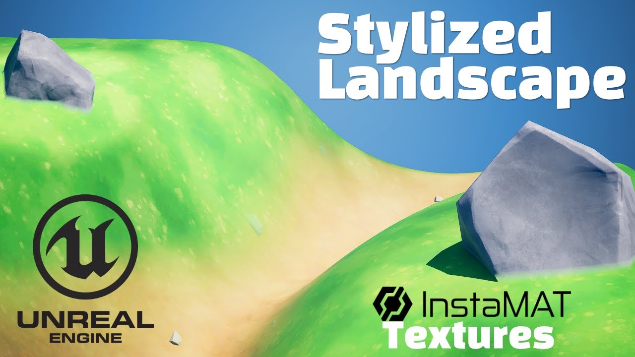 Stylized Landscape using layer blending in Unreal Engine - YouTube