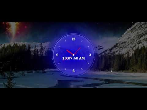 GLASSMORPHISM analogue CLOCK made with HTML,CSS and JAVASCRIPT - YouTube