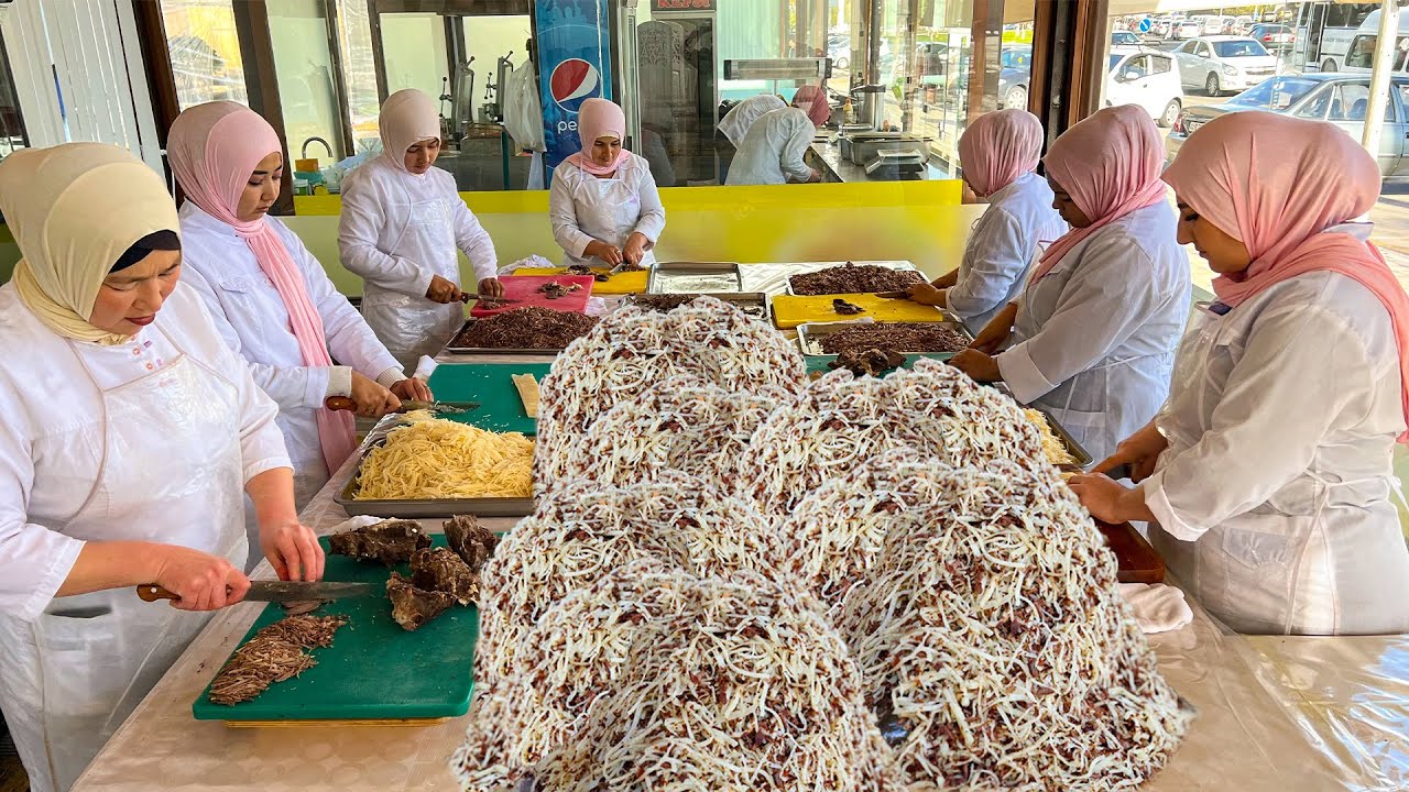 Rich in energy Naryn from horse meat l Tashkent Naryn centre - YouTube