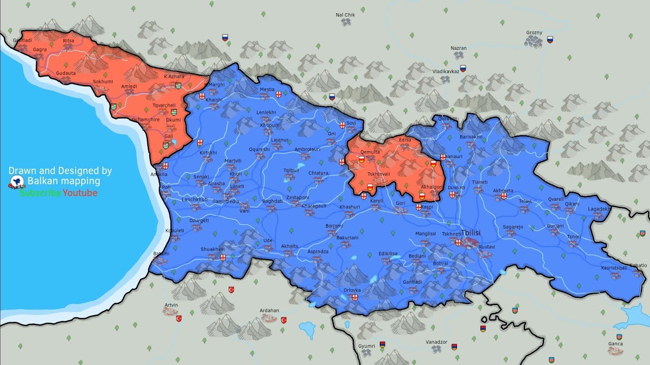 Russian invasion of Georgia [Alternative scenario] - YouTube