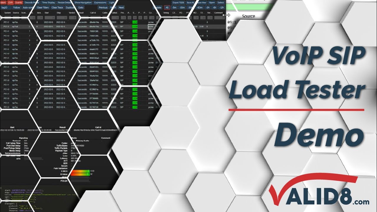 VoIP SIP Load Tester - Valid8 Demo - YouTube