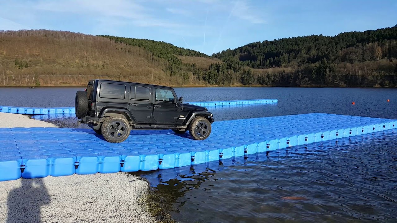 Jetfloat International Car on pontoon - YouTube
