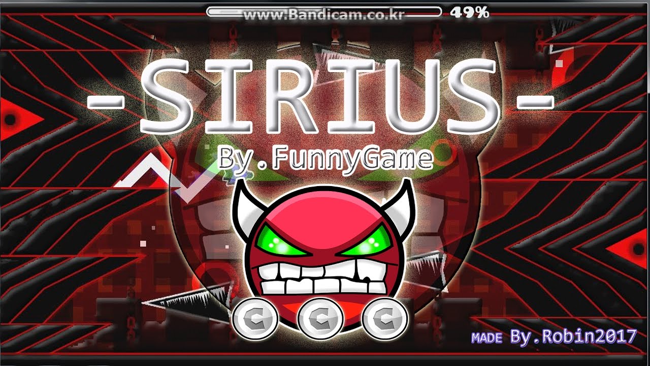 [Robin] Geometry Dash (Demon) -Sirius- By.FunnyGame ★10 - YouTube