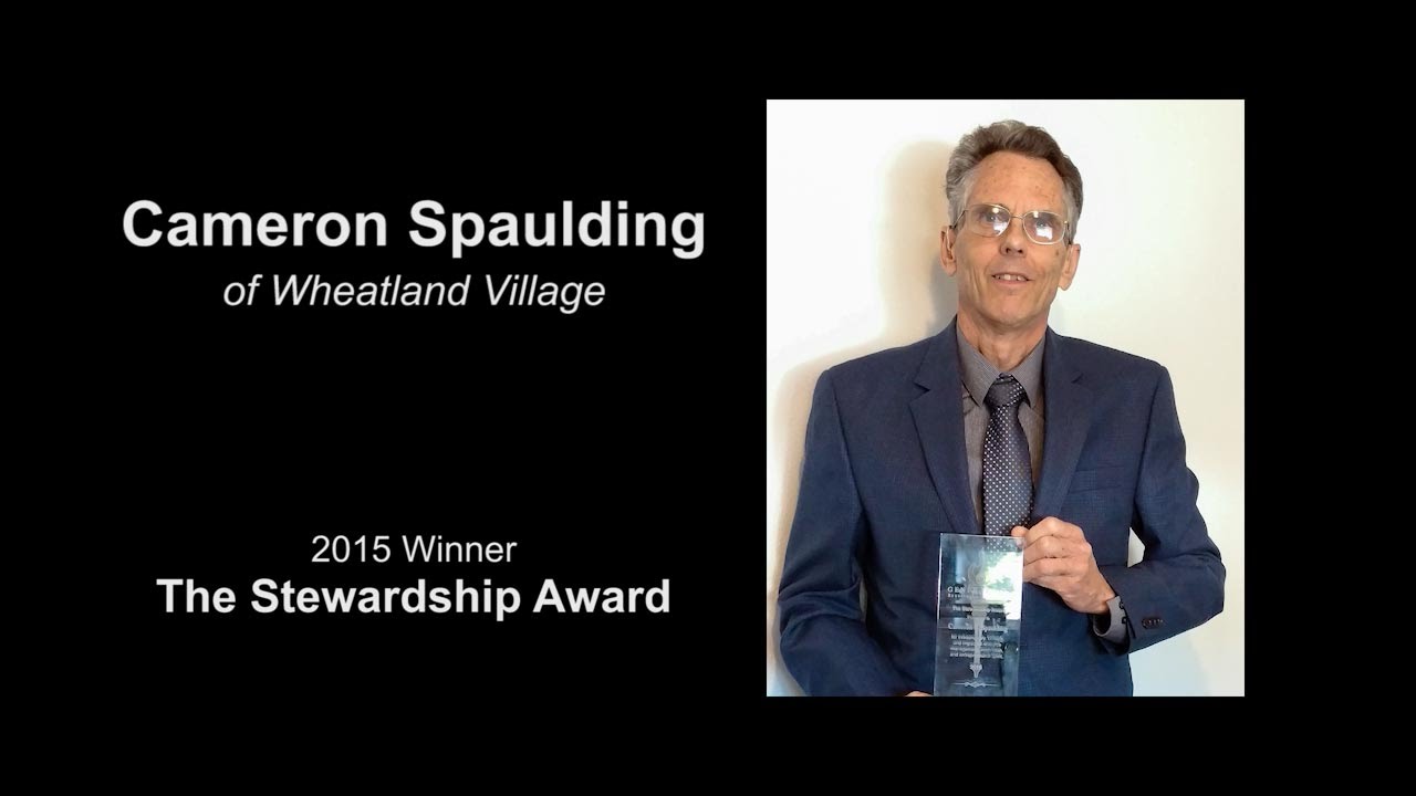 Cameron Spaulding – 2015 The Stewardship Award Winner, Distinguished ...