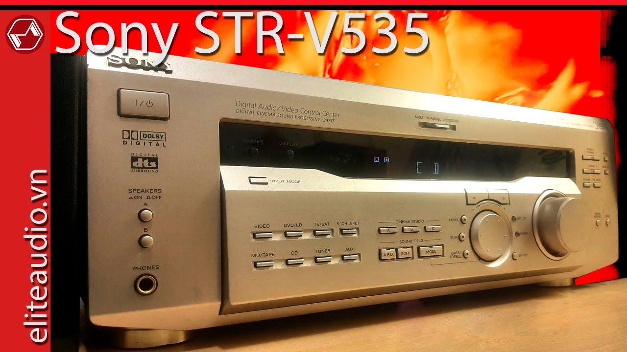 Sony Amplifier Receiver STR-V535. Test ampli chơi loa cột khỏe.160 watt ...
